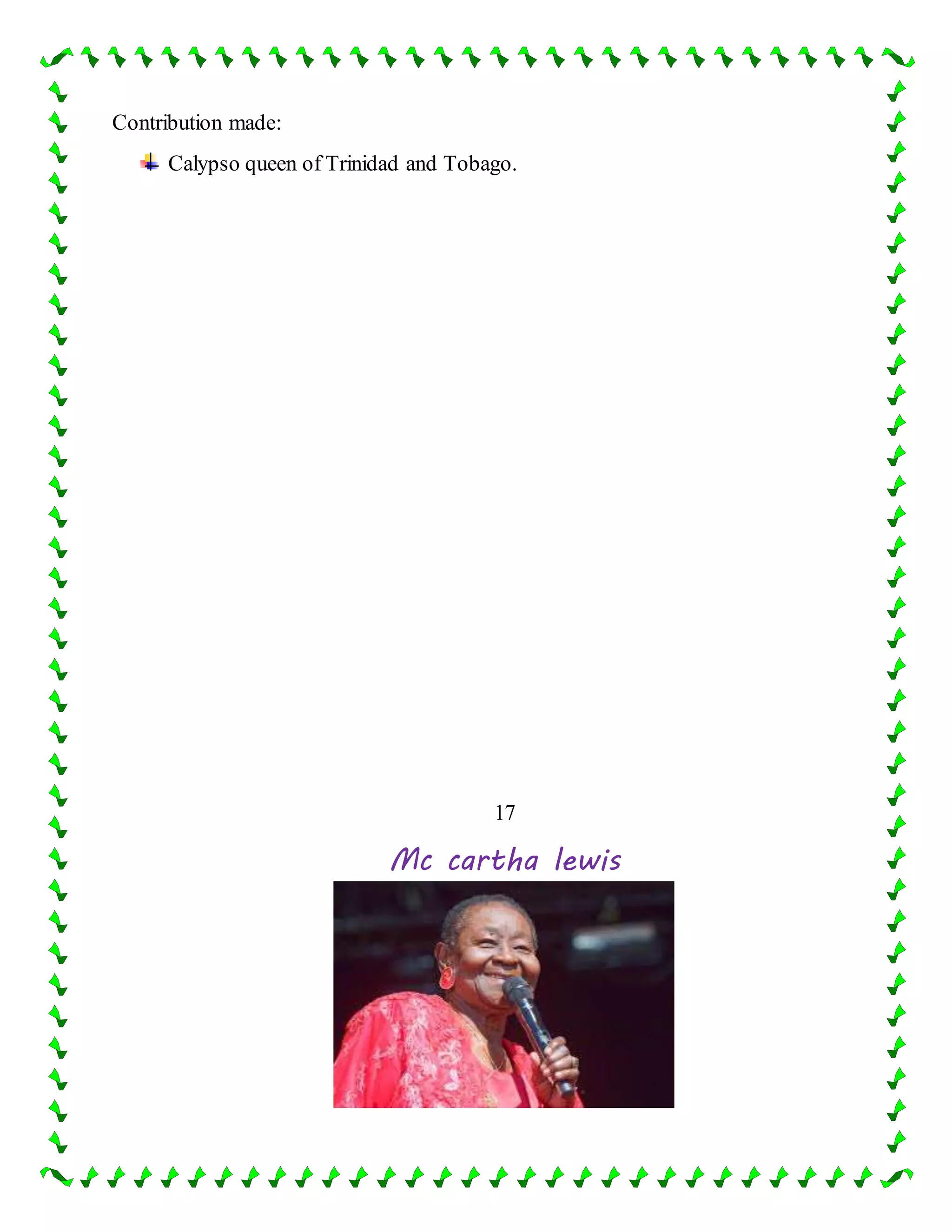 Our National Heroes/Icons Trinidad & Tobago | DOCX