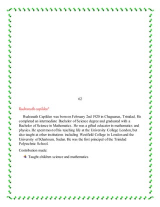 Our National Heroes/Icons Trinidad & Tobago | DOCX