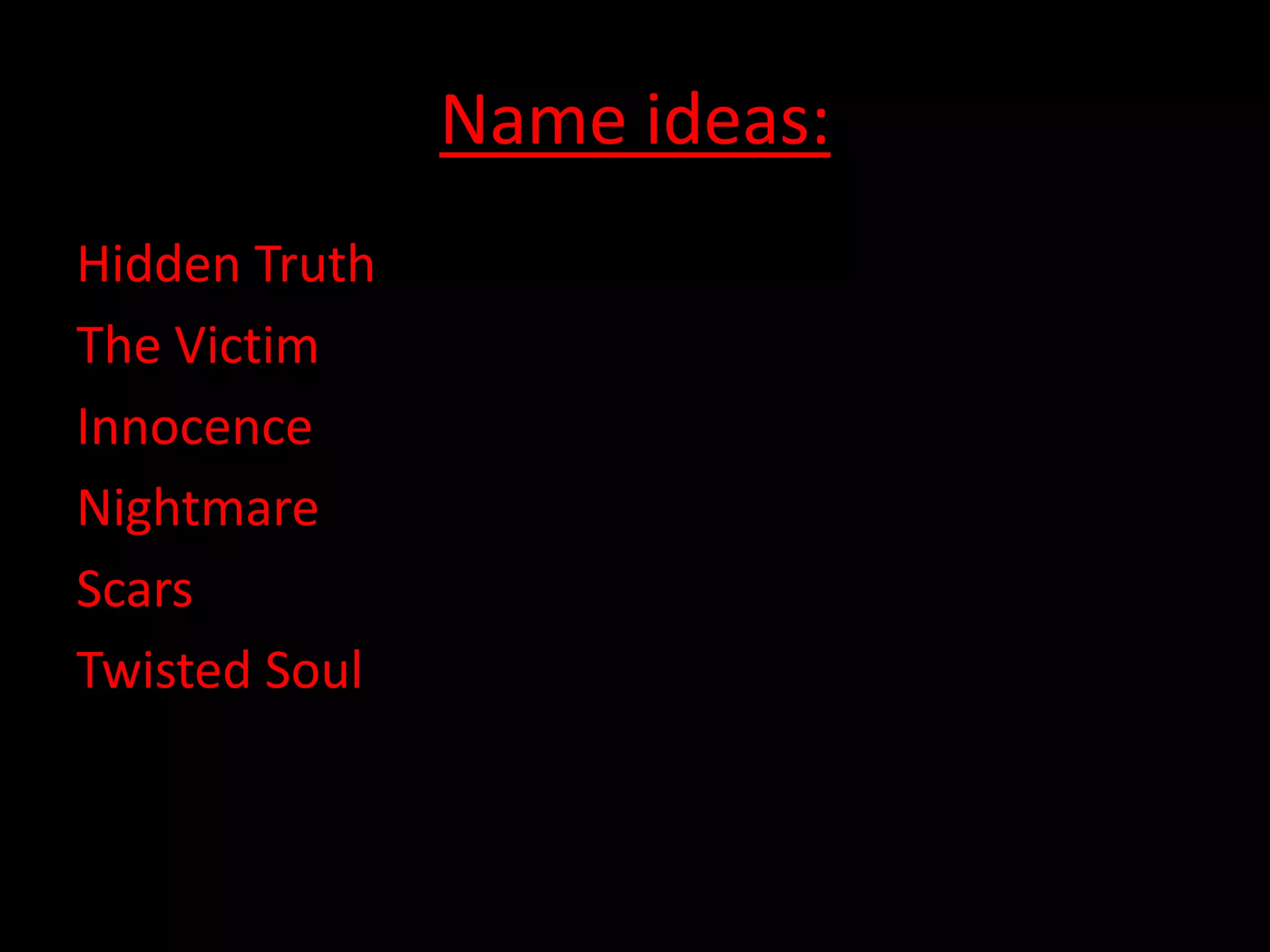 Our horror movie! | PPT