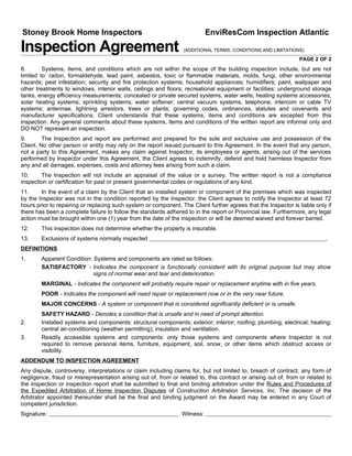 Our inspection agreement | DOC