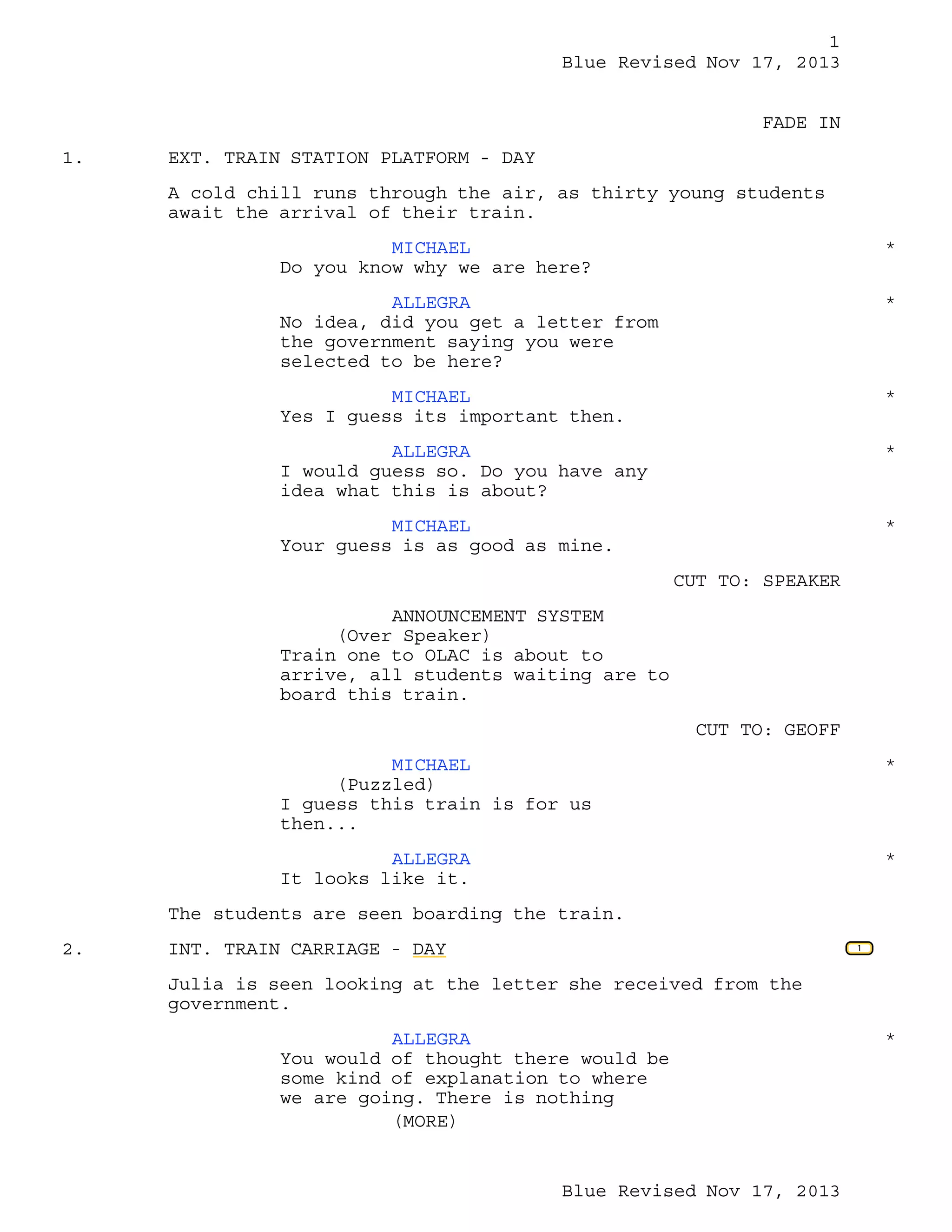 Our lady alliance academy final draft script: With Revisions | PDF