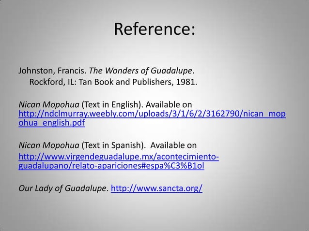Our lady of guadalupe powerpoint | PPTX