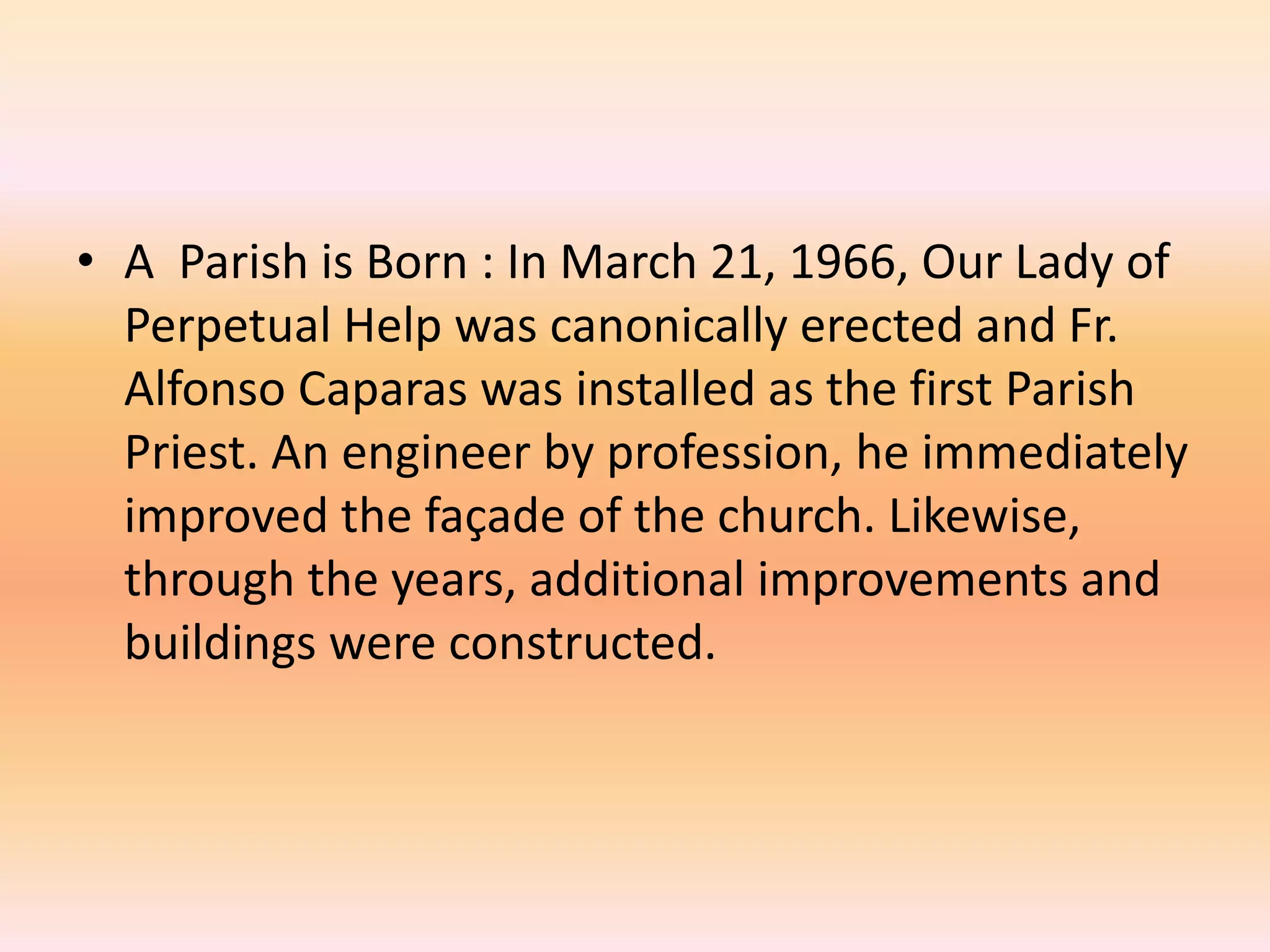Our lady of perpetual help parish | PPTX