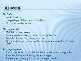 Our Library Rules and Regulations | PPTX