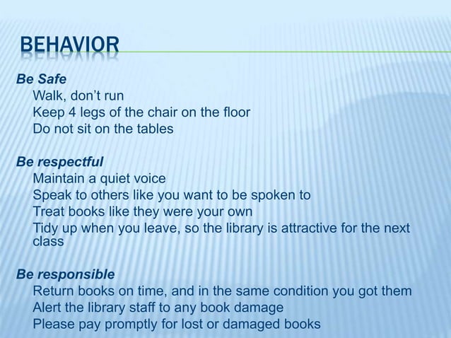 Our Library Rules and Regulations | PPT