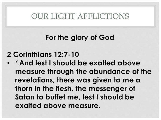 Our light afflictions