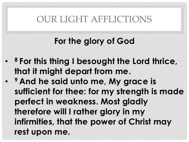 Our light afflictions