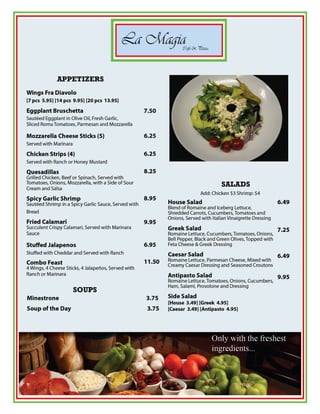 Our Menu | PDF