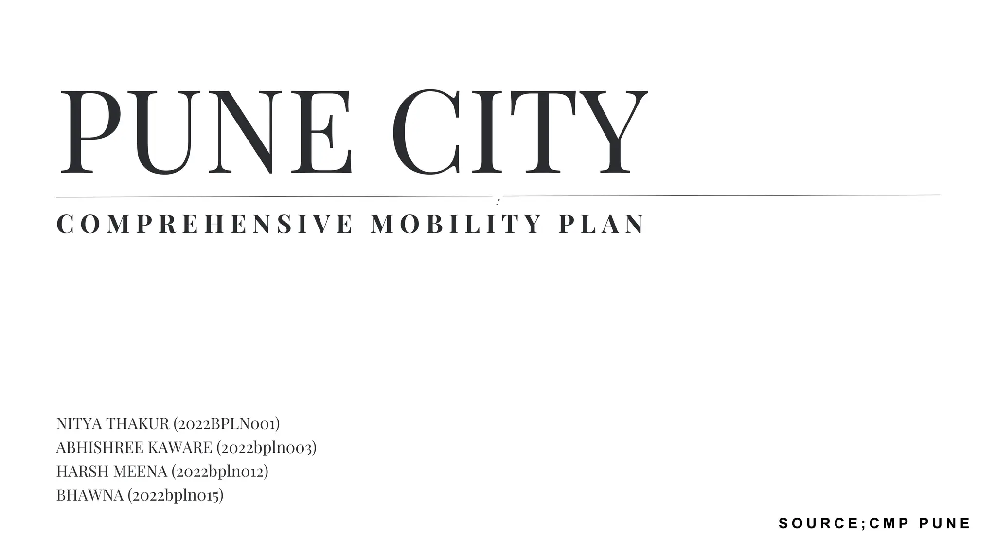 Summery of Comprehensive Mobility Plan pune | PDF
