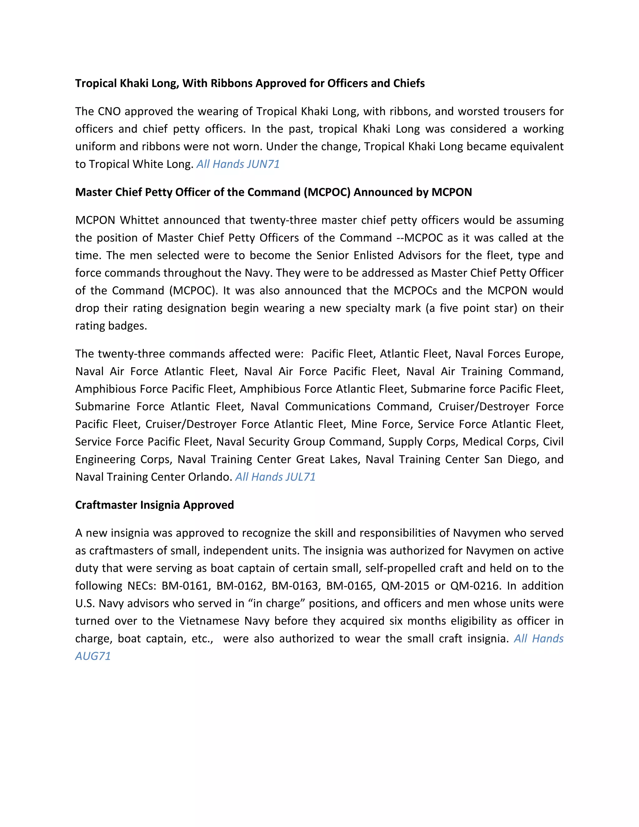 Our navy 1971 mod | PDF