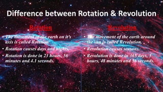 Our planet EARTH | PPTX