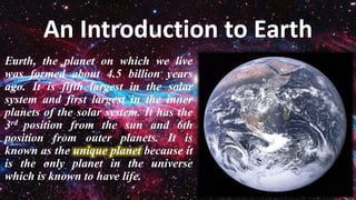 Life On Our Planet Earth