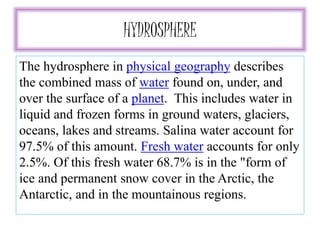 Our Planet Earth-Realms | PPTX