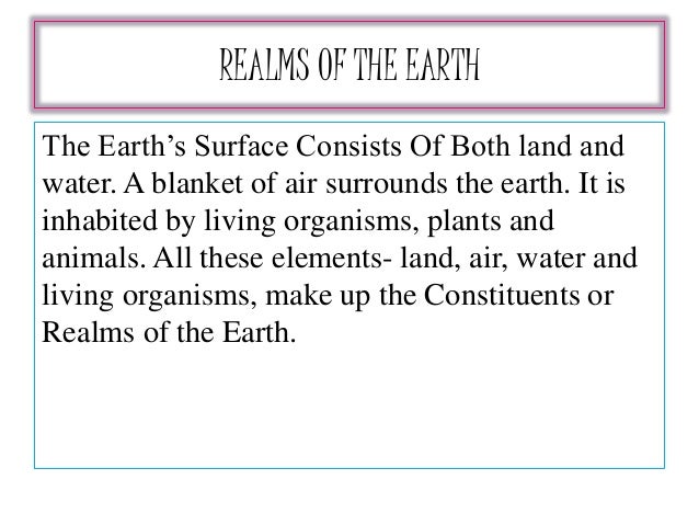 Our Planet Earth-Realms