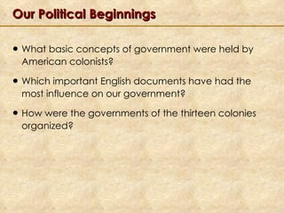 Our political beginnings | PPT