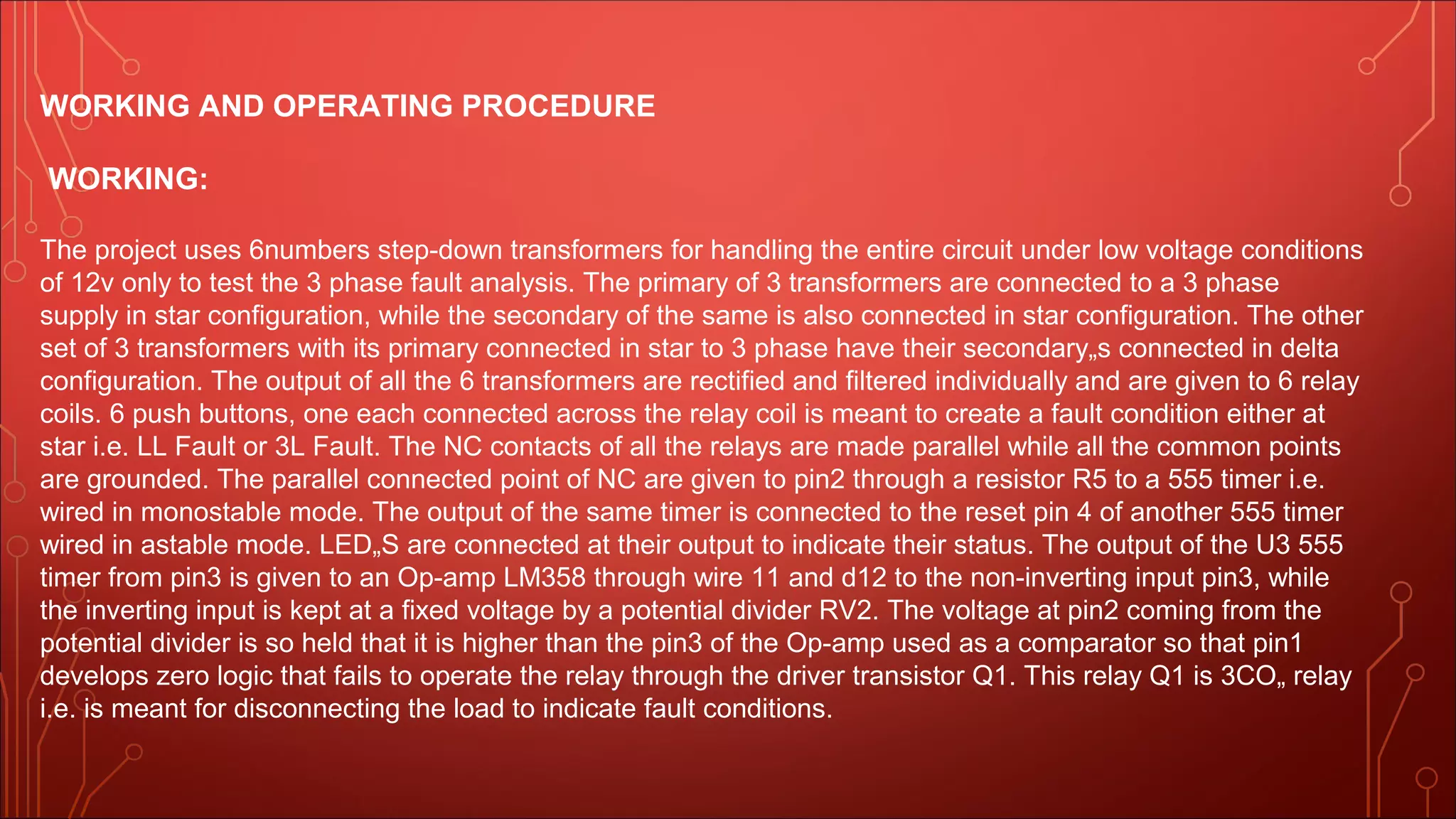 ppt of Three phase fault analysis with auto reset for temporary fault ...