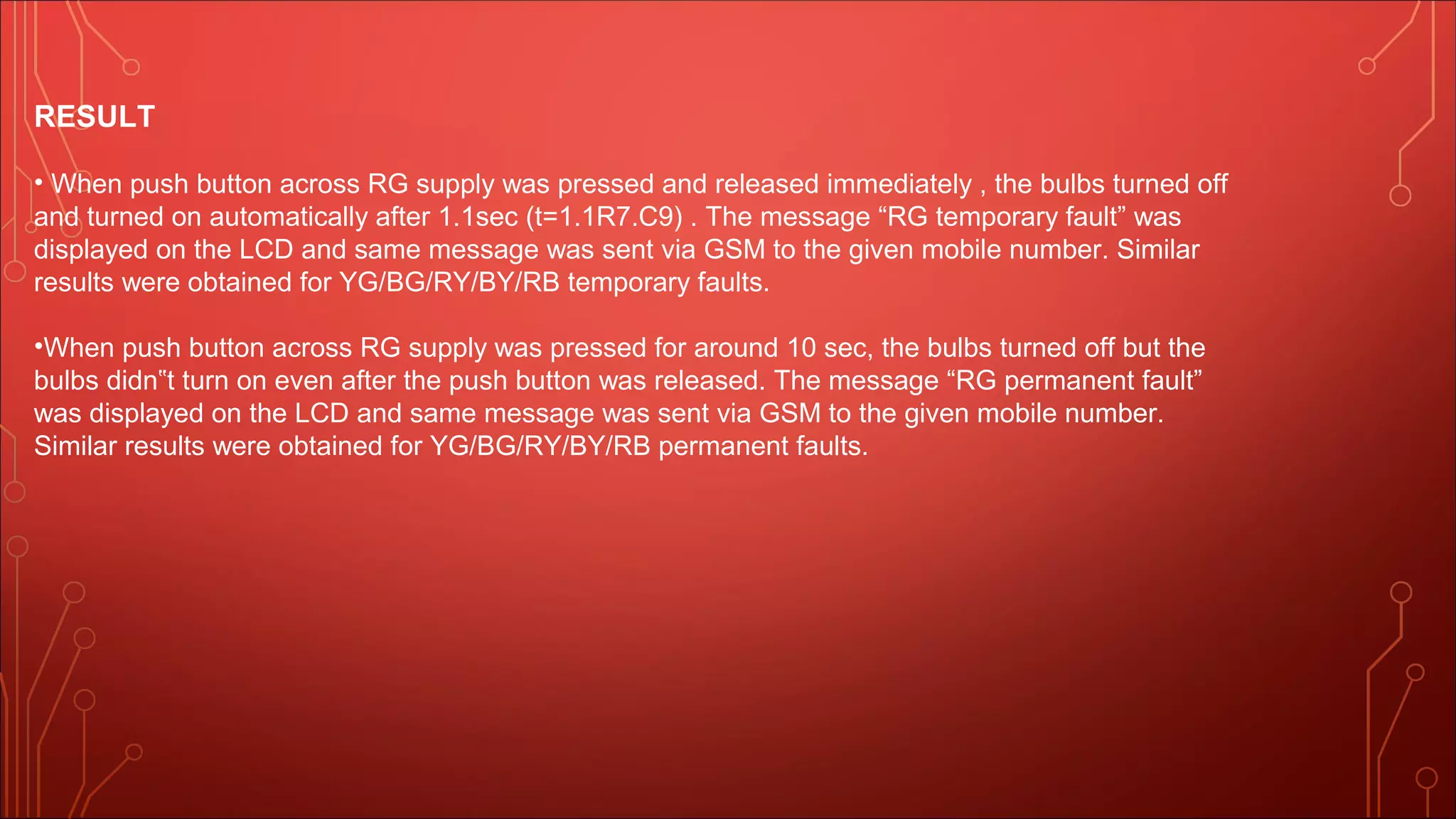 ppt of Three phase fault analysis with auto reset for temporary fault ...