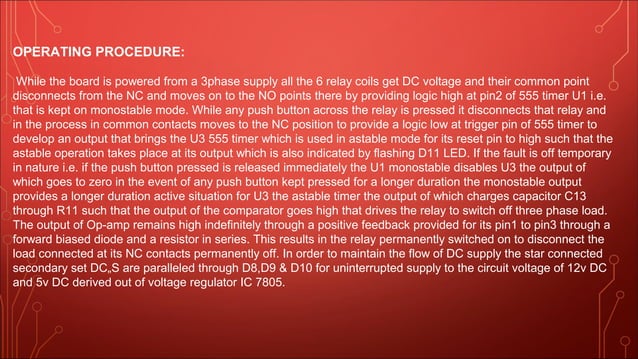 ppt of Three phase fault analysis with auto reset for temporary fault ...