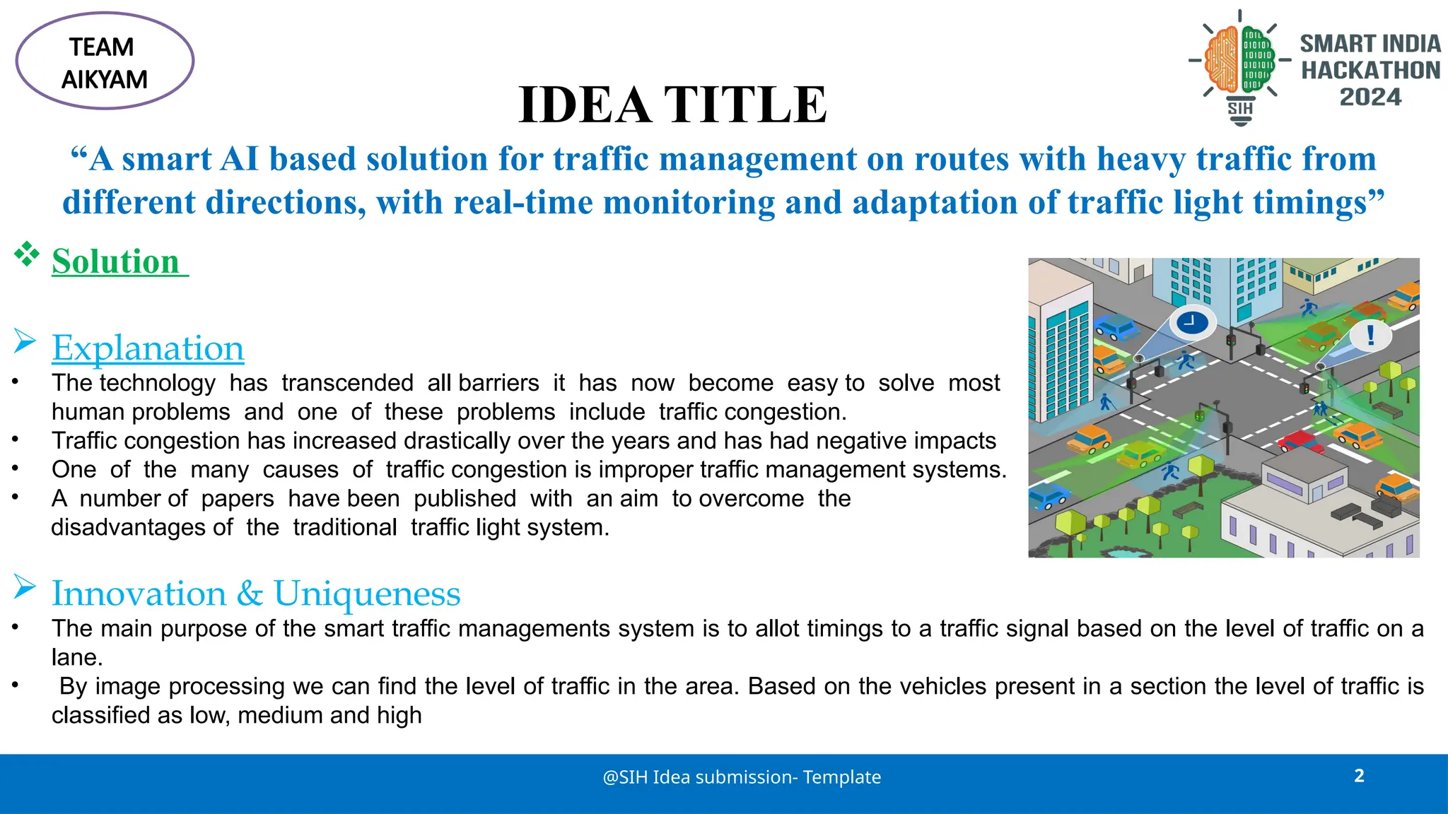 Ppt for sih presentation 2024 topic traffic management | PPTX