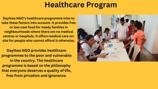 Dayitwa: Empowering Communities, Transforming Lives" Subtitle: "An NGO ...