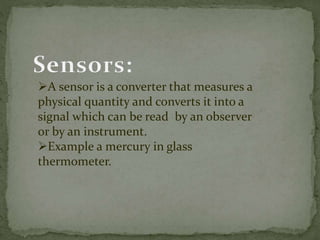 Mechanical sensors | PPTX