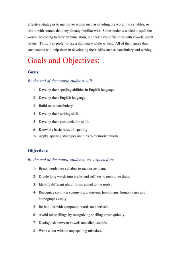 English Spelling Course | PDF