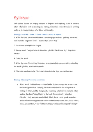 English Spelling Course | PDF