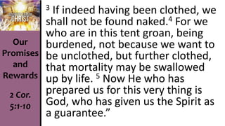 Our Promises and Rewards_2 Cor. 5:1-10 | PPT