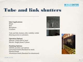 UK Roller Shutters: Our Range of Roller Shutter Doors | PPT