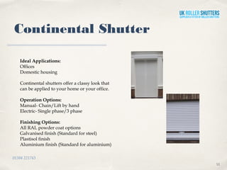 UK Roller Shutters: Our Range of Roller Shutter Doors | PPT