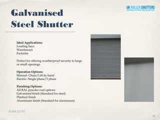 UK Roller Shutters: Our Range of Roller Shutter Doors | PPT