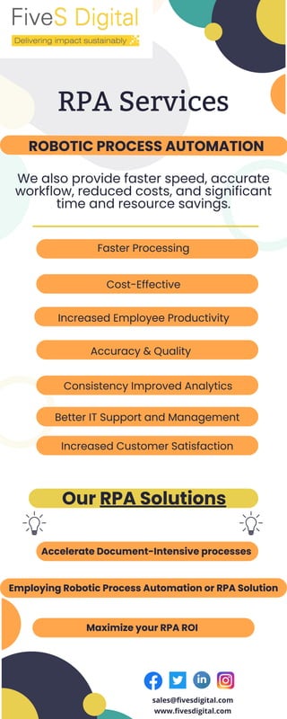 RPA Services for Faster Processing, Cost Savings & More | PDF