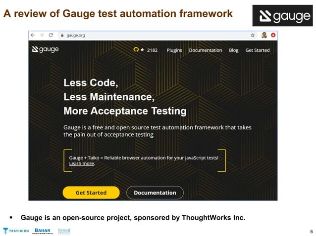 Test automation with the Gauge framework: Experience and best practices ...