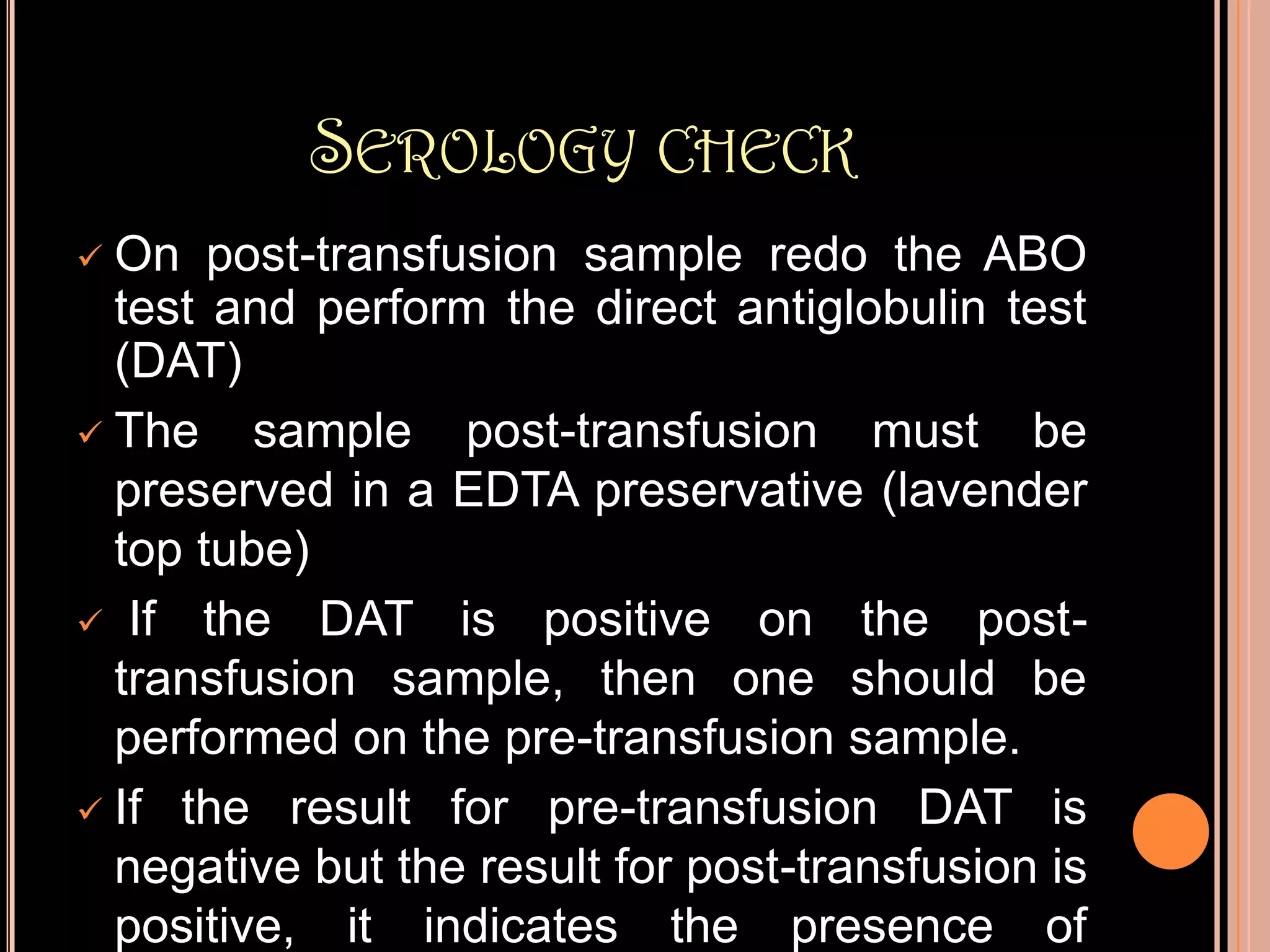 LABORATORY INVESTIGATION OF TRANSFUSION REACTION CASES | PPTX