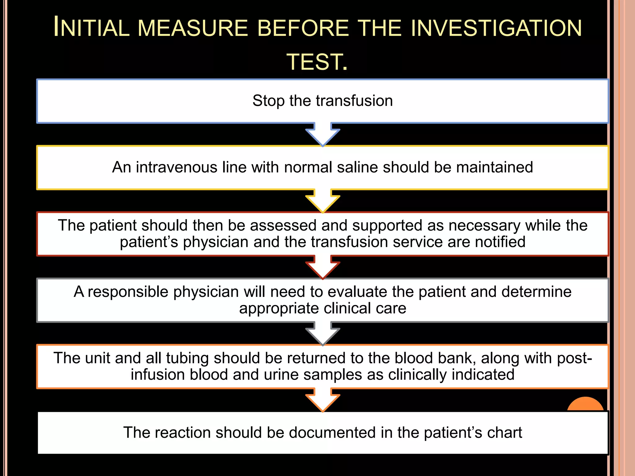 LABORATORY INVESTIGATION OF TRANSFUSION REACTION CASES | PPTX