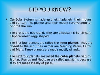 Our solar system | PPTX