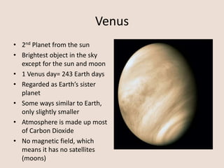 Venus Solar System Information