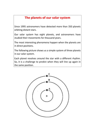 Our solar system: planets | DOC