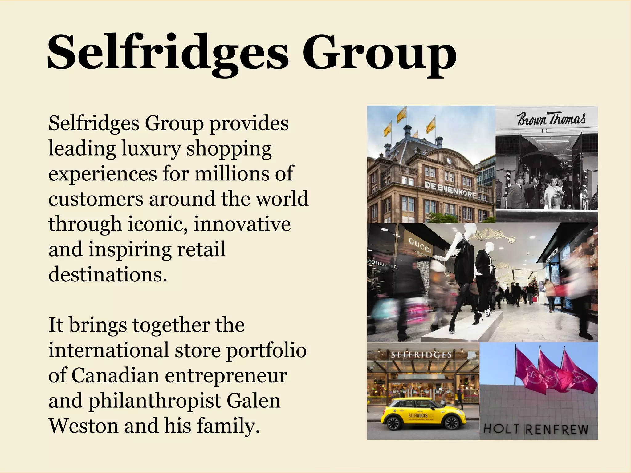 Selfridges Group Story | PPT