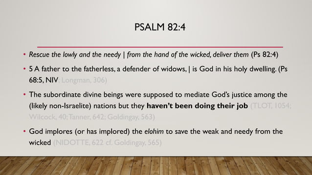 Psalm 82 & The Divine Council Bible Study | PPT