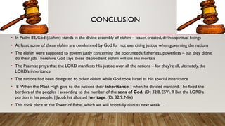 Psalm 82 & The Divine Council Bible Study | PDF