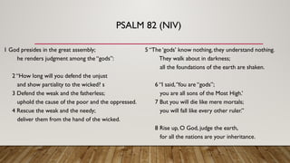 Psalm 82 & The Divine Council Bible Study | PDF