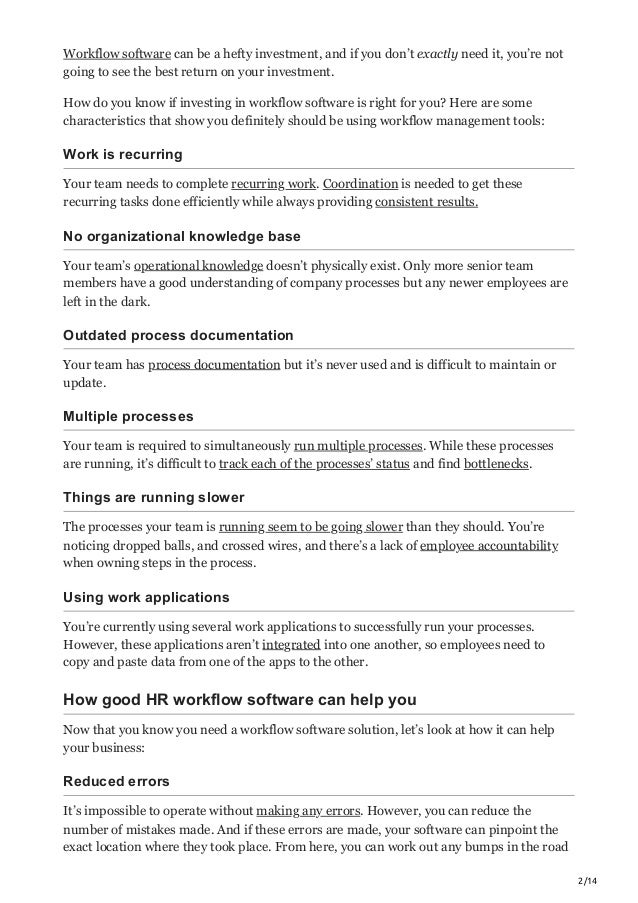Our Top 10 Picks for the Best Workflow Software Solutions | PDF