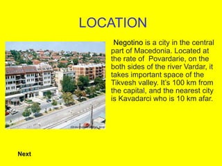 Our Town Negotino | PPT