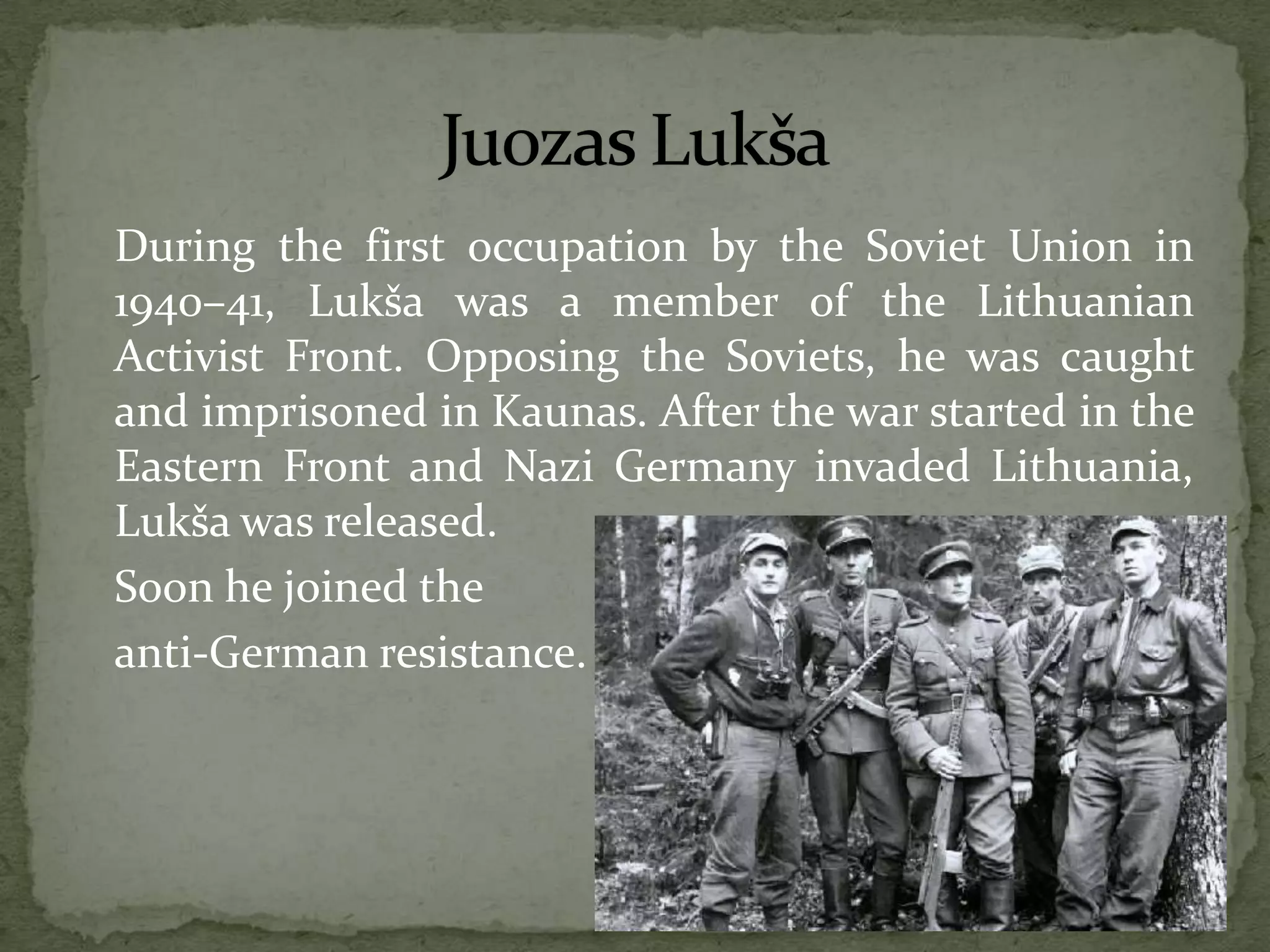 Lithuanian Partisan Leaders | PPTX