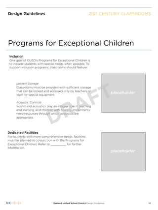 Ousd design guidelines-classrooms_12-11-12 | PDF