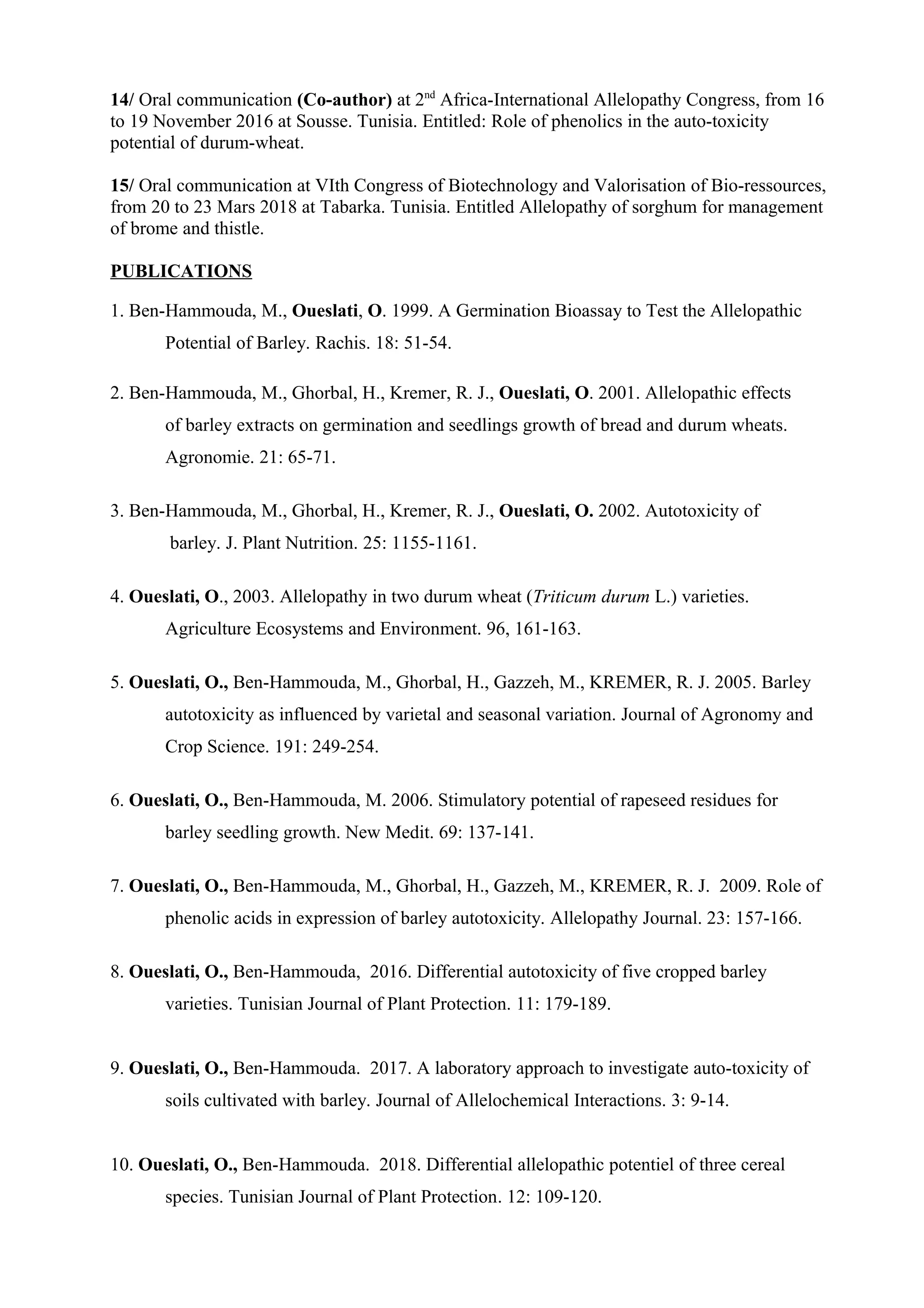 Oussama oueslati english cv 2018 | DOC
