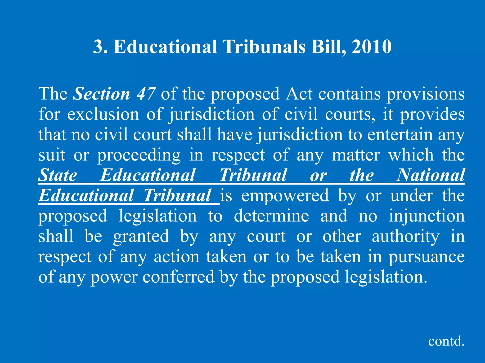 Ouster clauses and jurisdiction of civil courts | PPTX