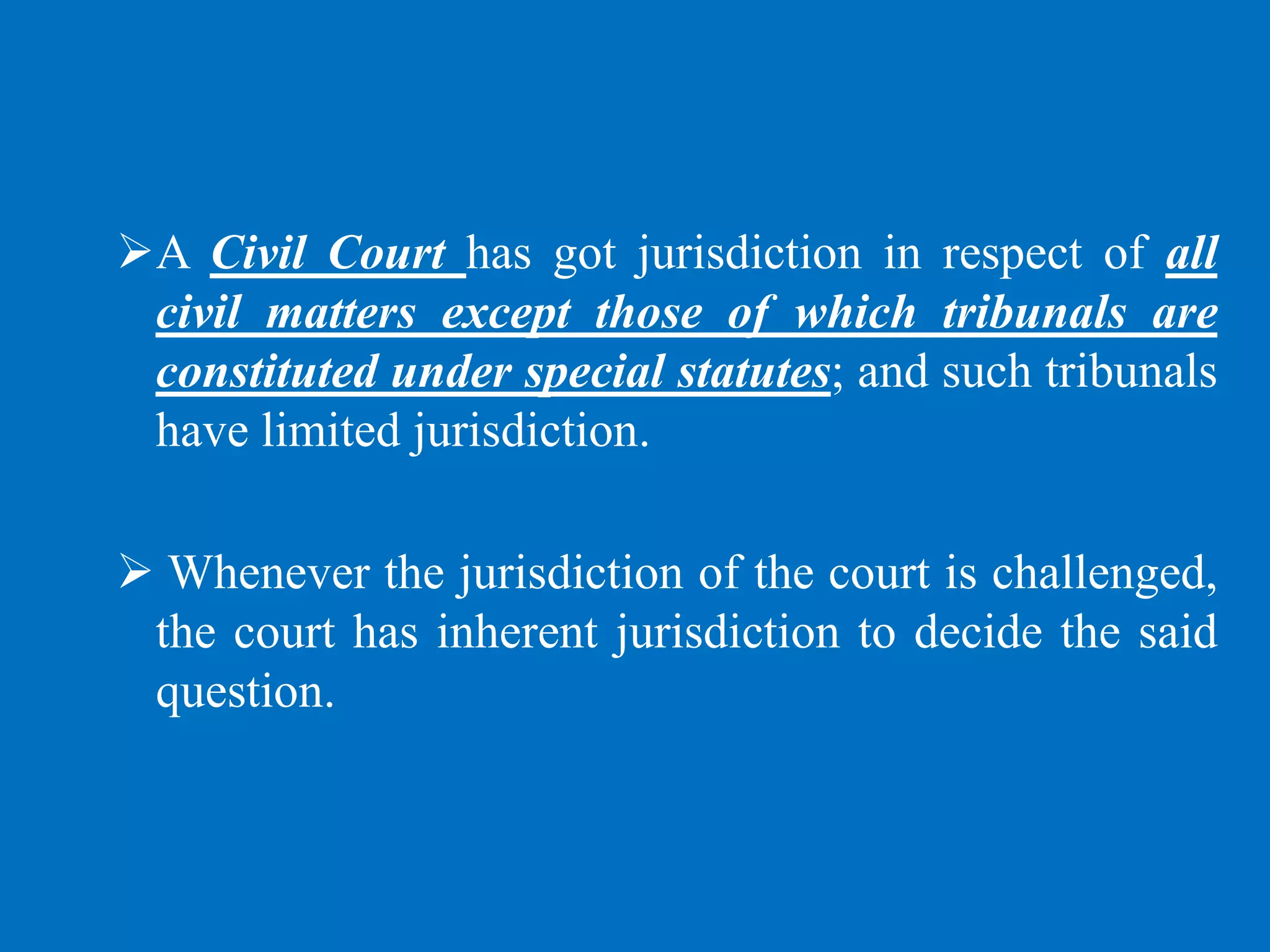 Ouster clauses and jurisdiction of civil courts | PPTX