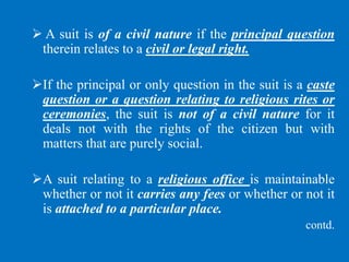 Ouster clauses and jurisdiction of civil courts | PPTX